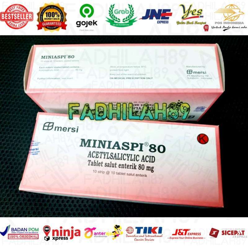 Jual Miniaspi 80 Mg Acetylsalicylic Acid 80 Mg Strip Original 10 Tablet ...