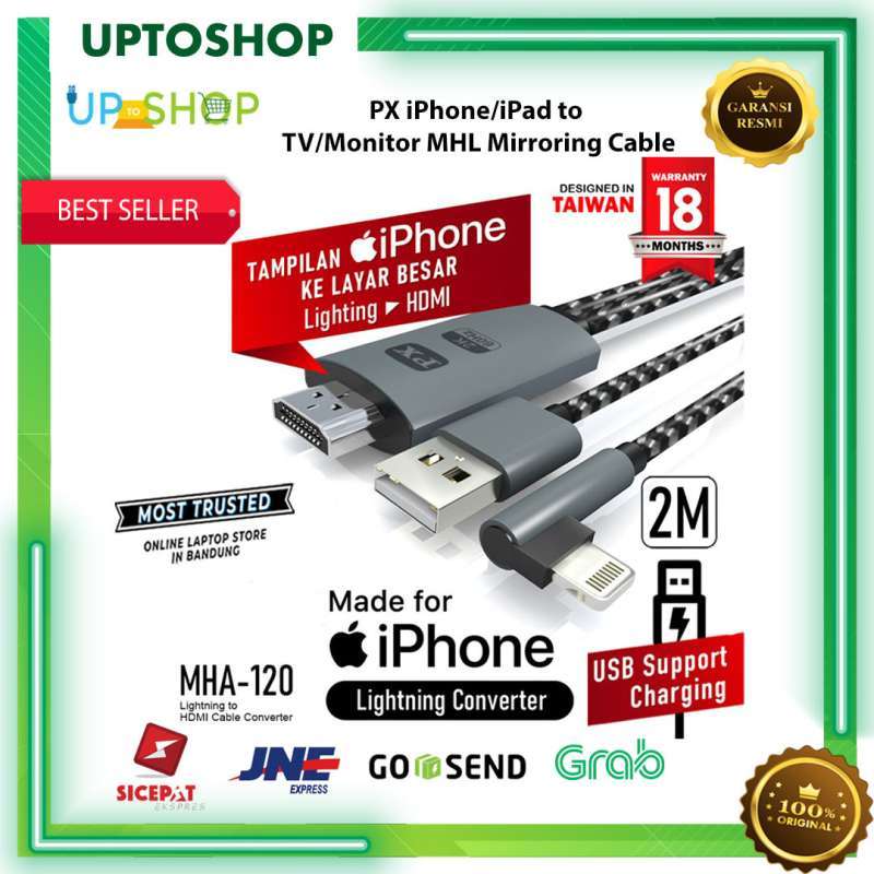 Promo Kabel MHL Lightning Converter iPhone iPad ke HDMI 2 meter PX MHA ...