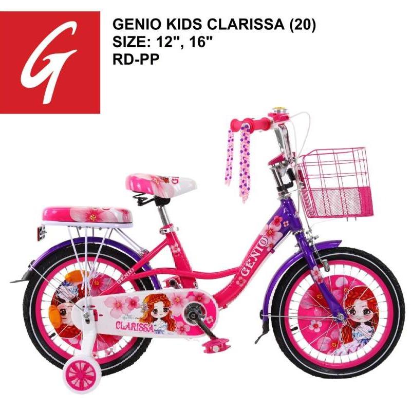 Jual Sepeda Mini Anak Perempuan 12 & 18 Inch Genio Clarissa Keranjang ...