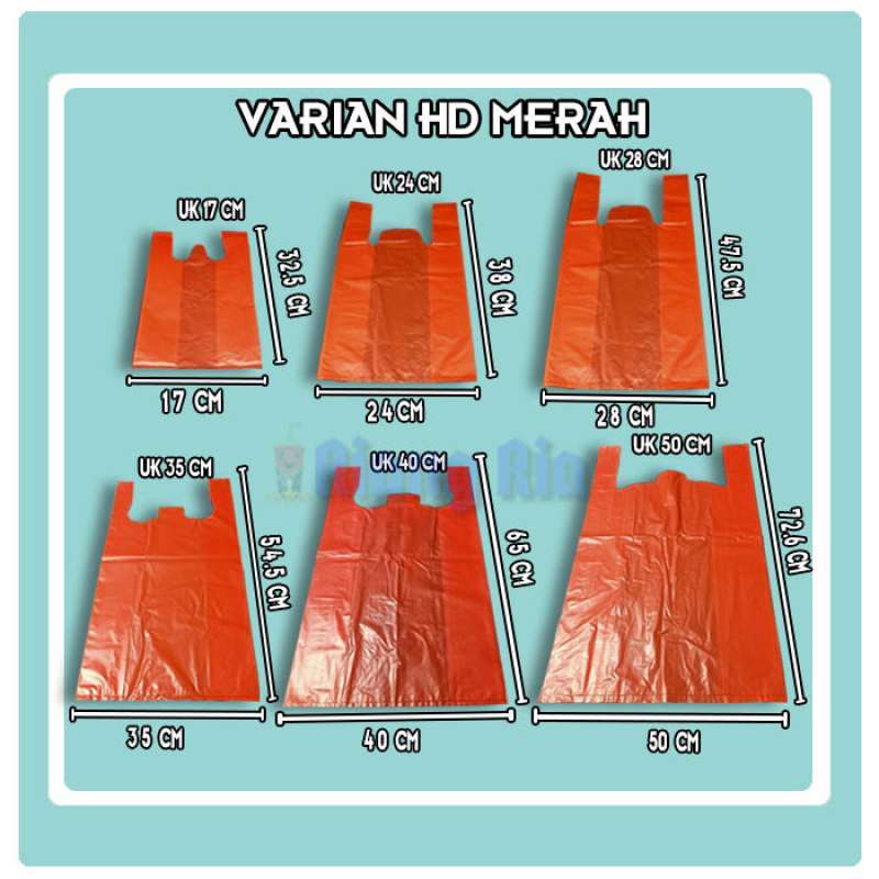 Jual Plastik Tenteng Uk 17 Warna Merah - Kantong Plastik Ukuran Kecil ...