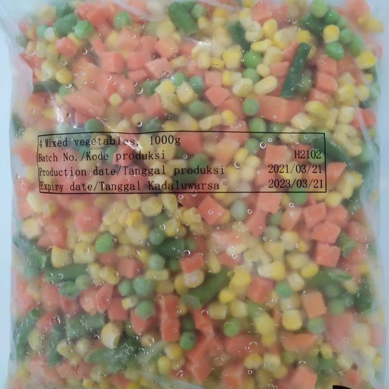 Promo Frozen Mix Vegetables 4 Way - Campuran Sayuran Beku 1Kg Diskon 6% ...