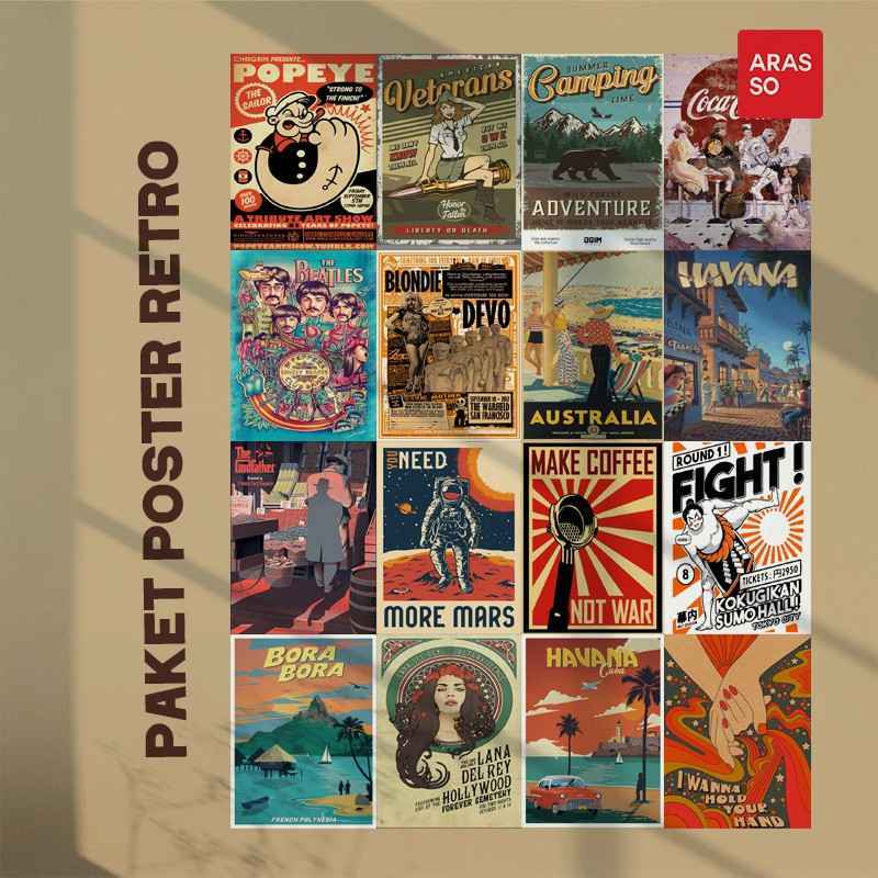 Jual [12PCS POSTER] Poster Sneakers Sticker Custom Sticker Dinding ...