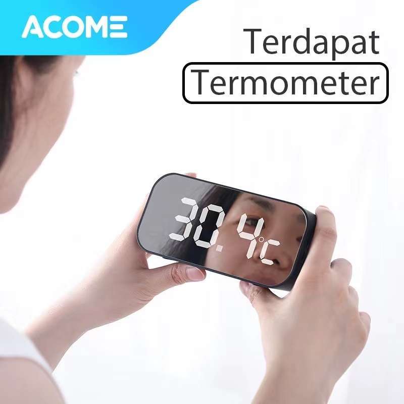 Promo Acome Speaker Bluetooth 5.0 Jam Alarm Led Display Ultra Bass ...