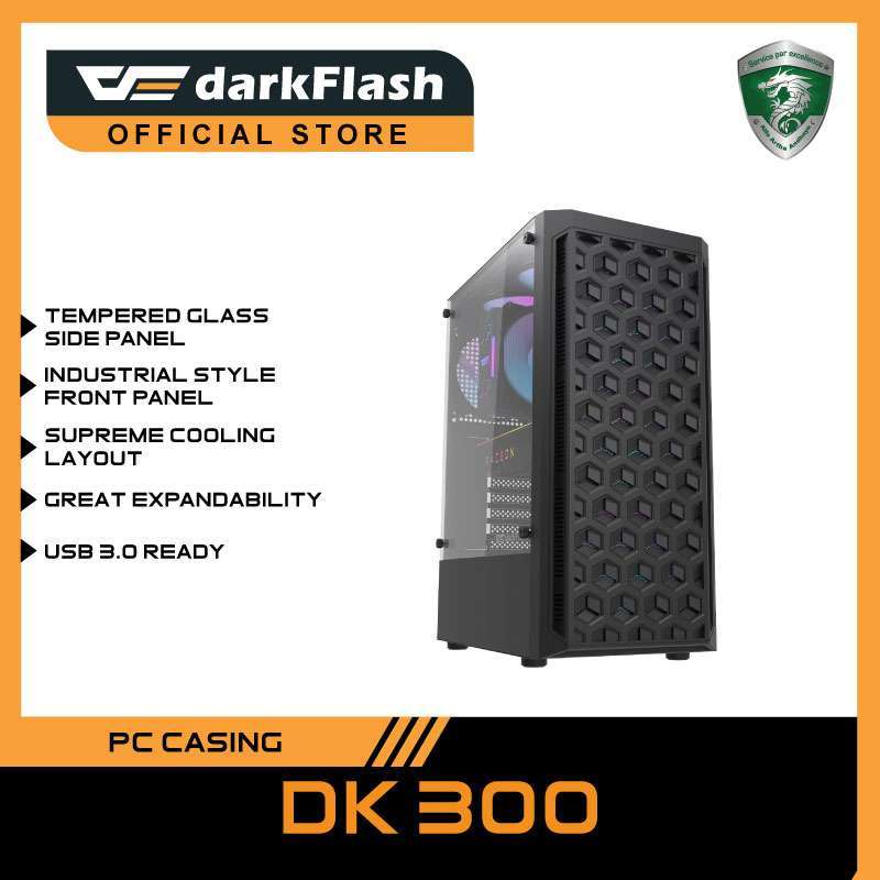 Jual Darkflash Dk300 Atx Pc Casing [with 4 Fans] Di Seller Darkflash ...