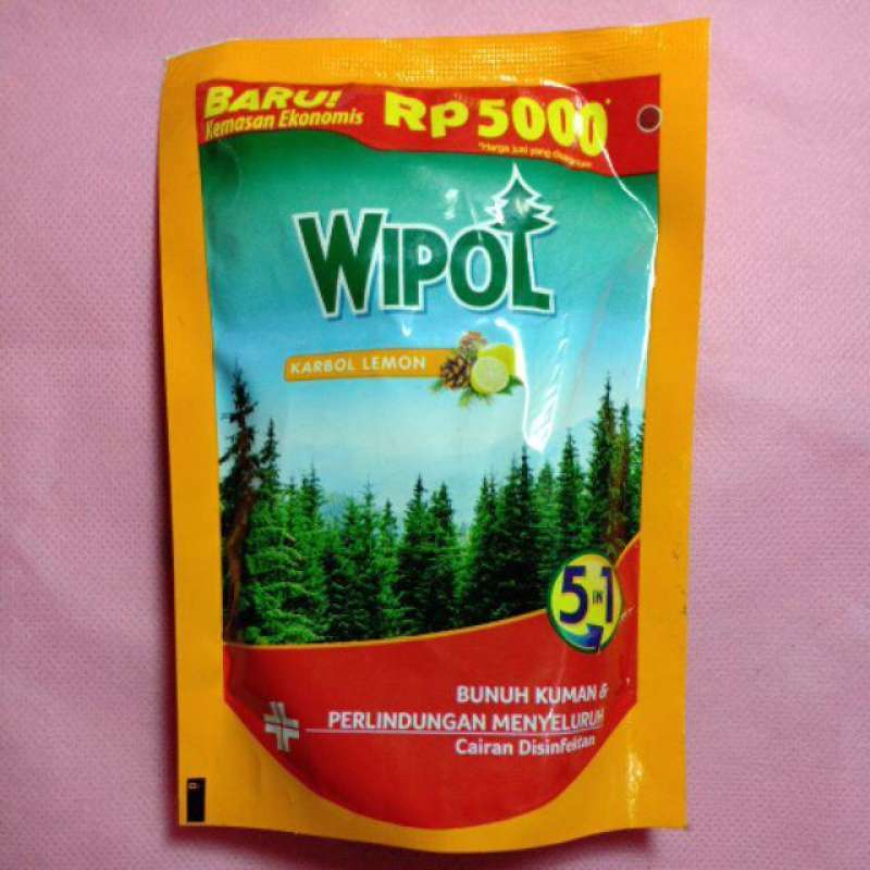 Jual WIPOL Karbol Lemon Cairan Pembersih Lantai (240 ML / Kemasan Pouch ...