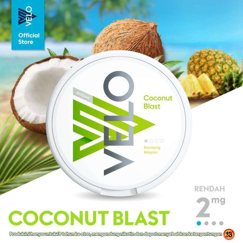 Jual VELO Kantong Nikotin Coconut Blast 2mg - Can di Seller Velo ...