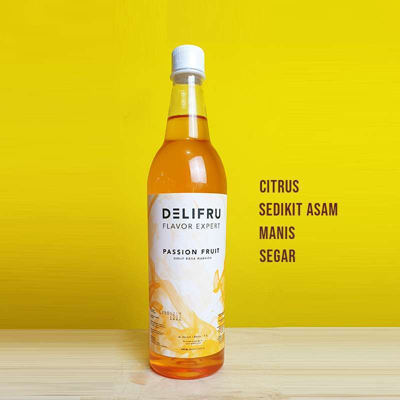Jual Delifru Syrup 1l Sirup Delifru Rasa Buah Markisa Passion Fruit