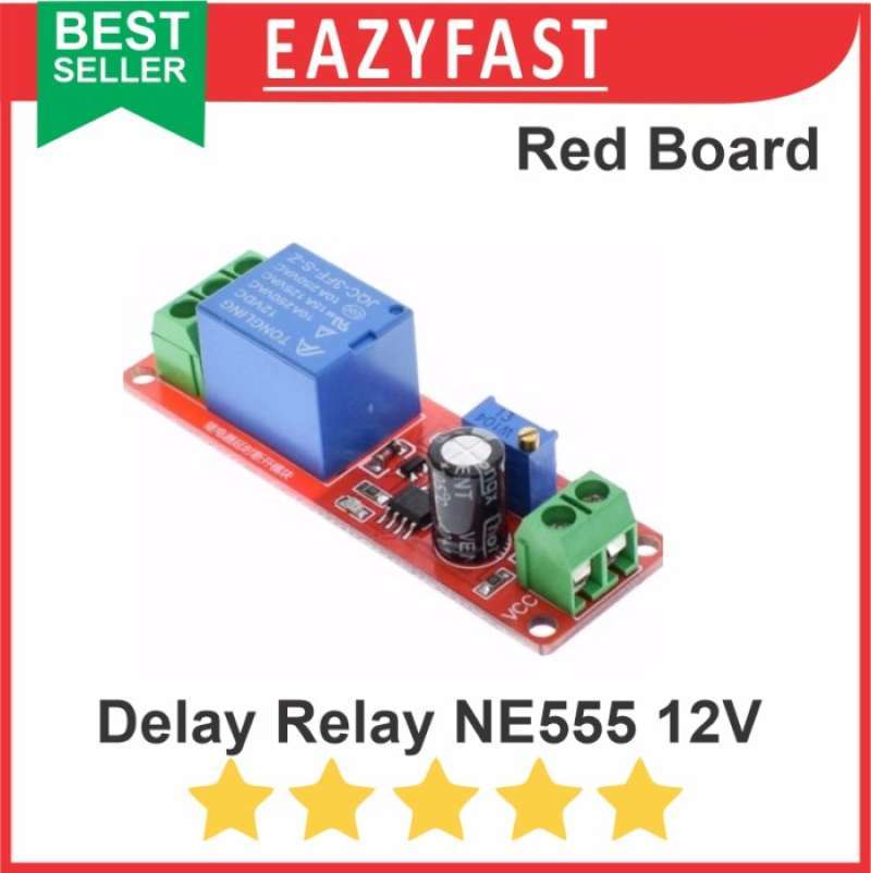 Jual Delay Relay Timer Switch Adjustable Module NE555 555 12V Red Board ...