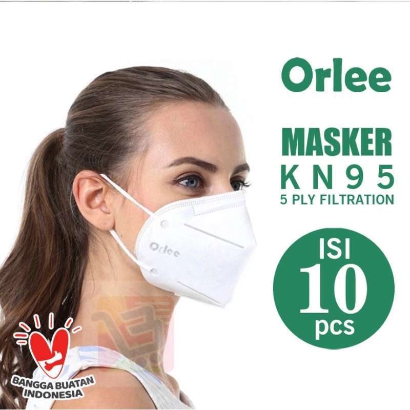 Promo Masker KN95 Kn 95 Orlee Earloop Cantol Kuping 5 Lapis Embos isi ...