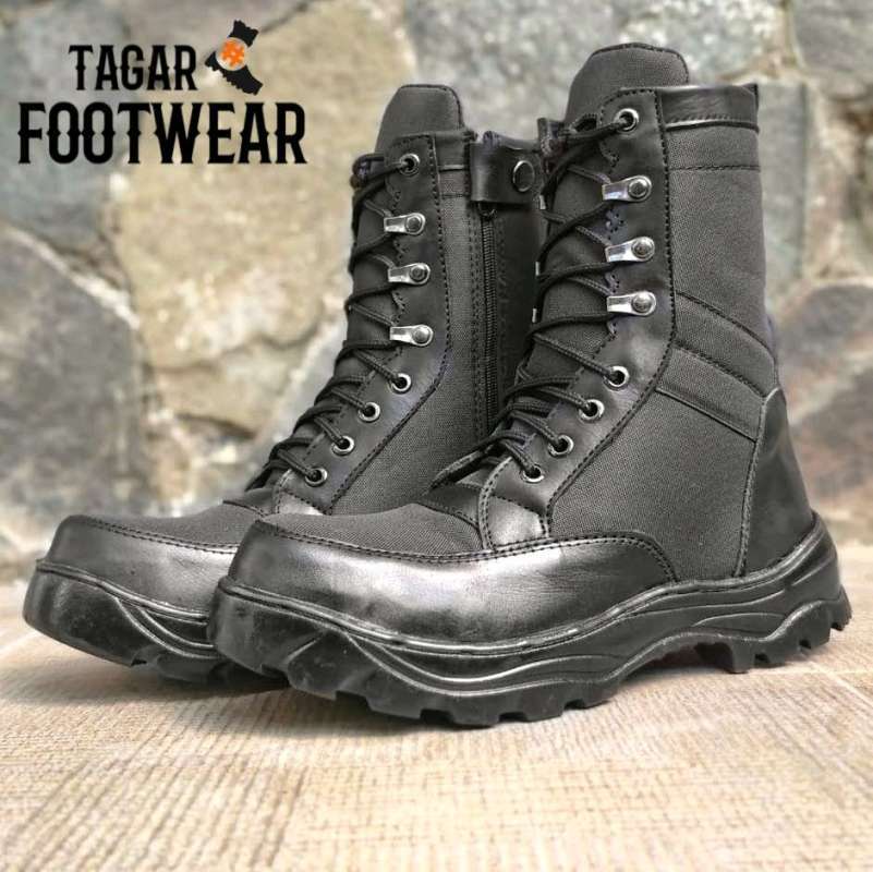Jual Sepatu PDL TNI POLRI Jatah Kulit Asli Sepatu Safety Boots Ujung ...