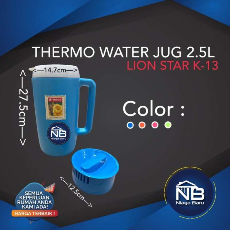 Jual Teko Air Termos Lion Star Thermo Water Jug 2.5 Liter K-13 Panas Dingin di Seller Niaga Baru ...