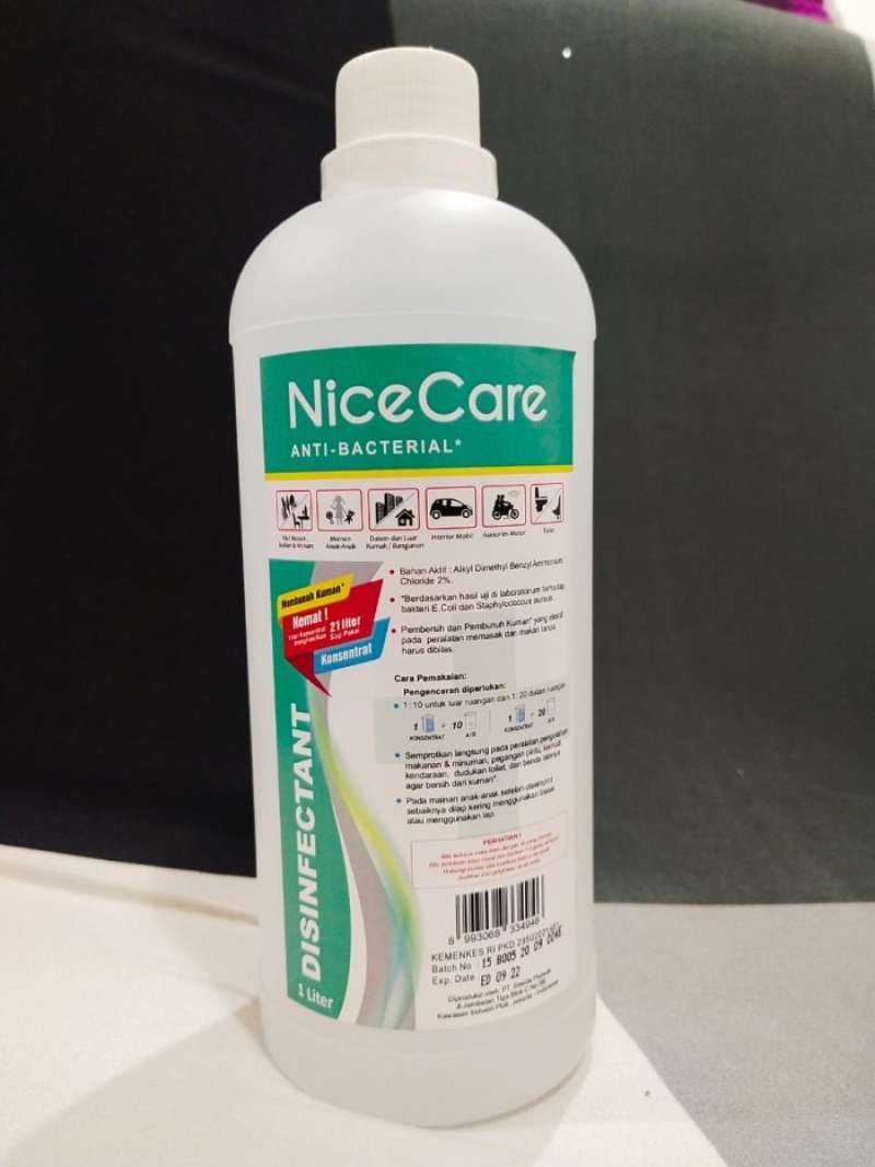Promo Nice Care Anti Bacterial Disinfectant 1 Liter Diskon 8% di Seller ...
