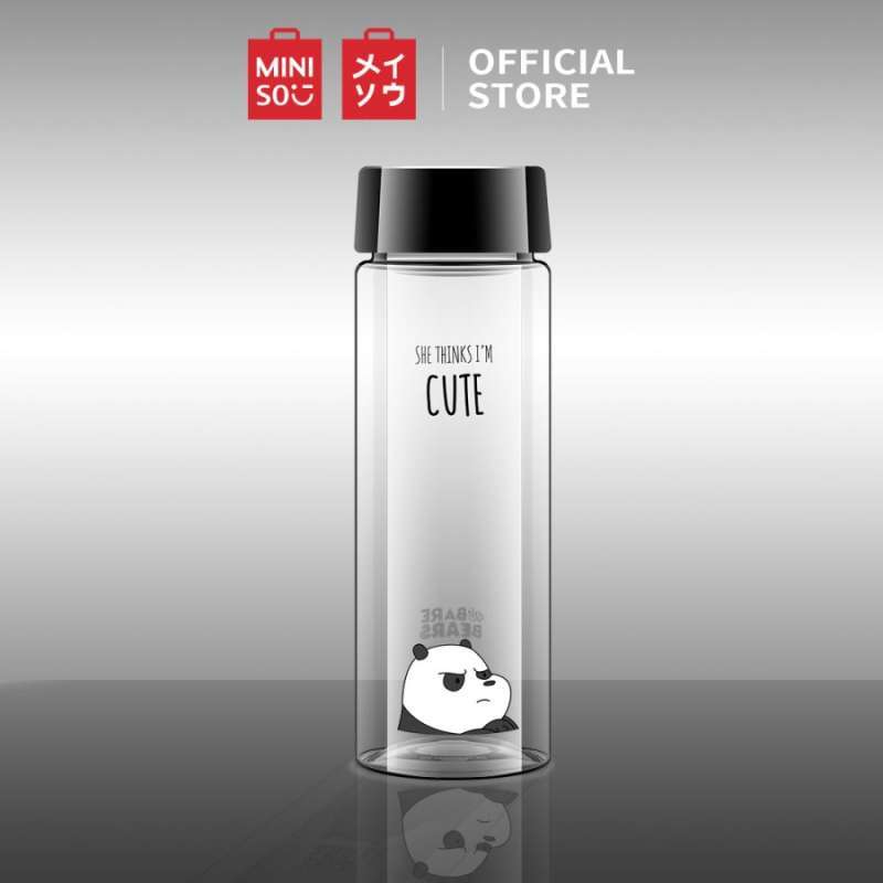 Jual MINISO Botol Minum Plastik Simple Plastic Bottle WE BARE BEARS ...