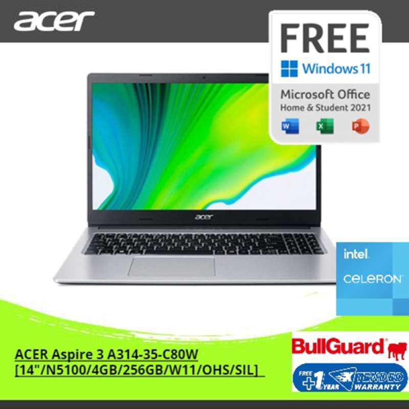 Promo Acer Aspire 3 A314-35-C80W[14I''/N5100/4GB/256GB/W11+OHS] NX ...