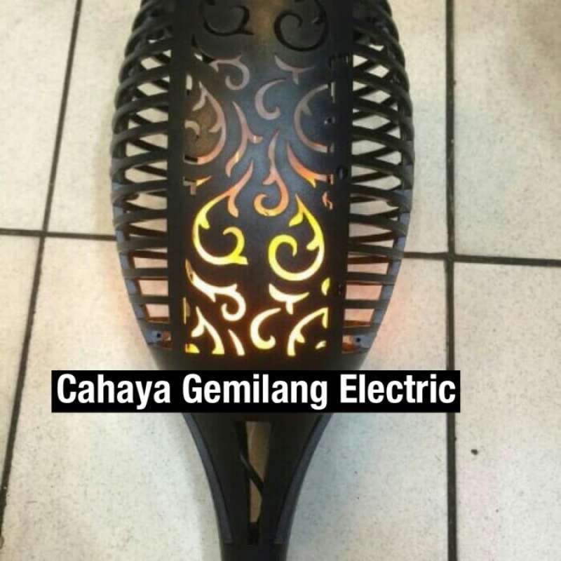 Jual BEST SALE LAMPU OBOR LED SOLAR CELL TENAGA SURYA LAMPU API TAMAN ...