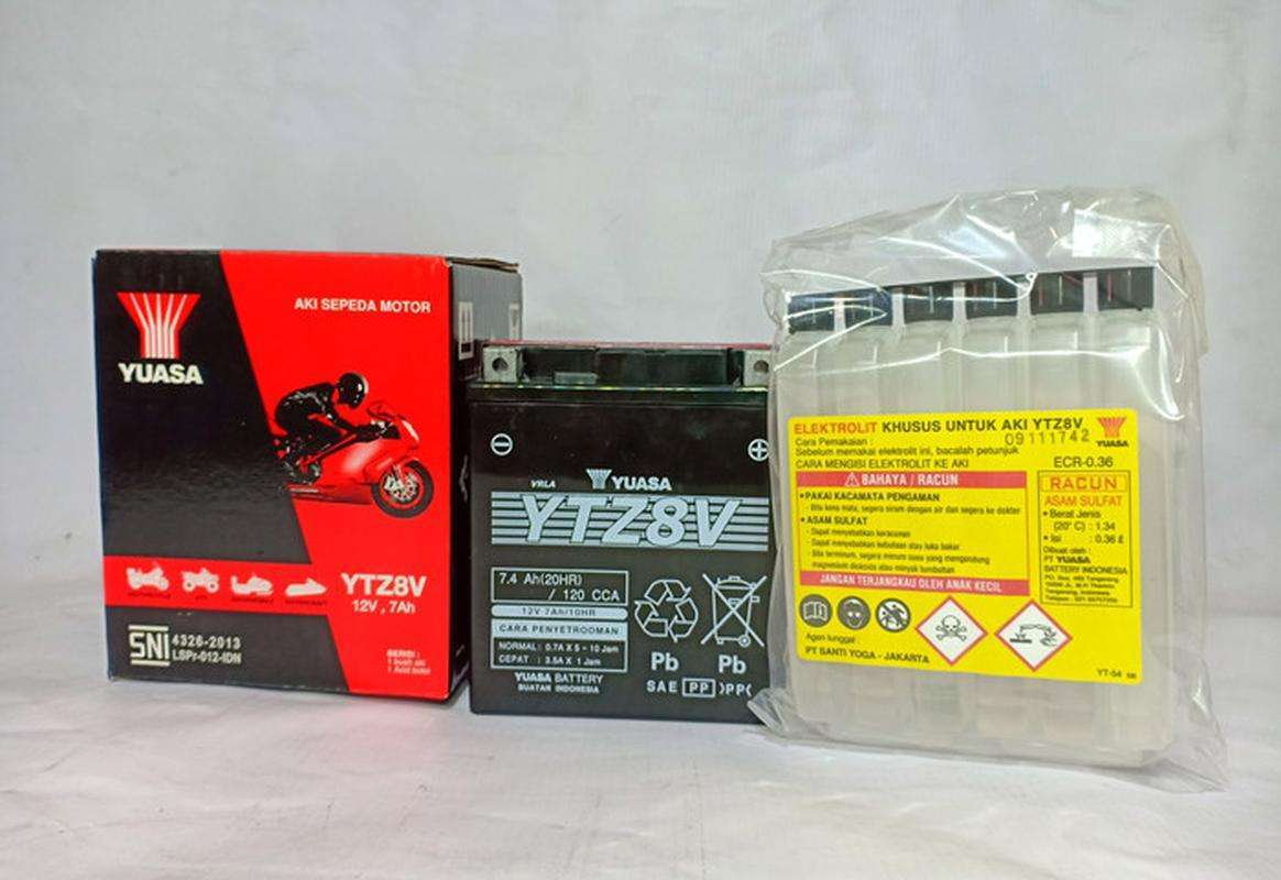 Promo Aki Motor Yamaha R25 Ytz8V Yuasa Ori Accu Kering Diskon 19% di Seller Electra Accu ...