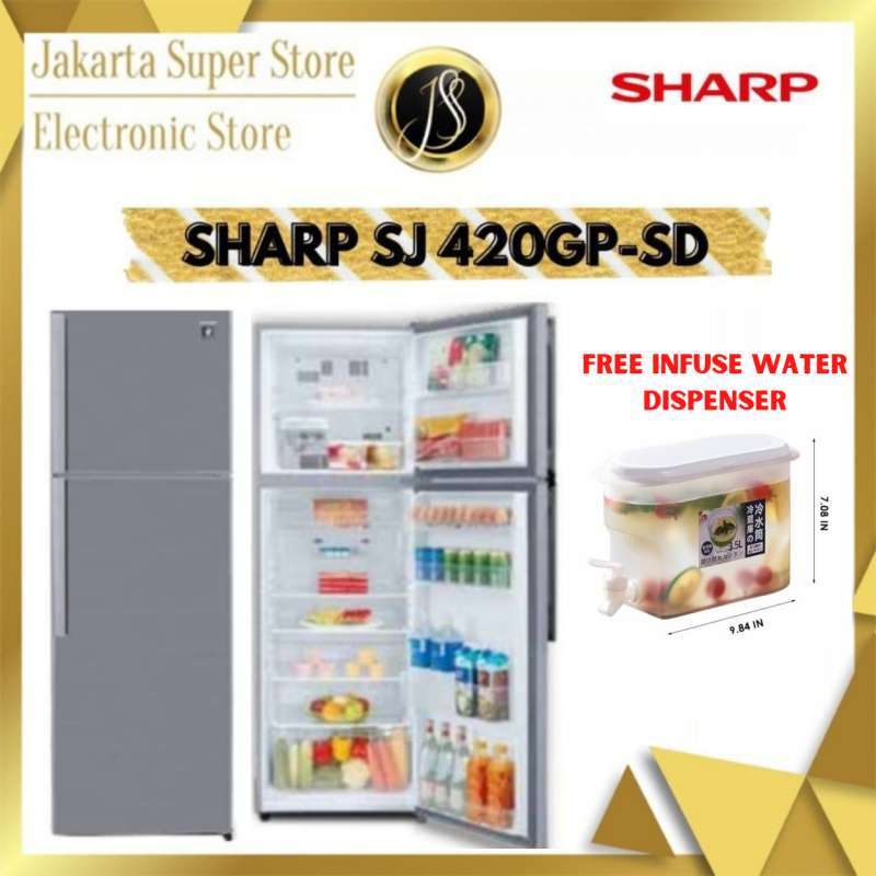 Jual KULKAS SHARP 2 PINTU SJ 420 GP SD PLASMACLUSTER ION di Seller ...
