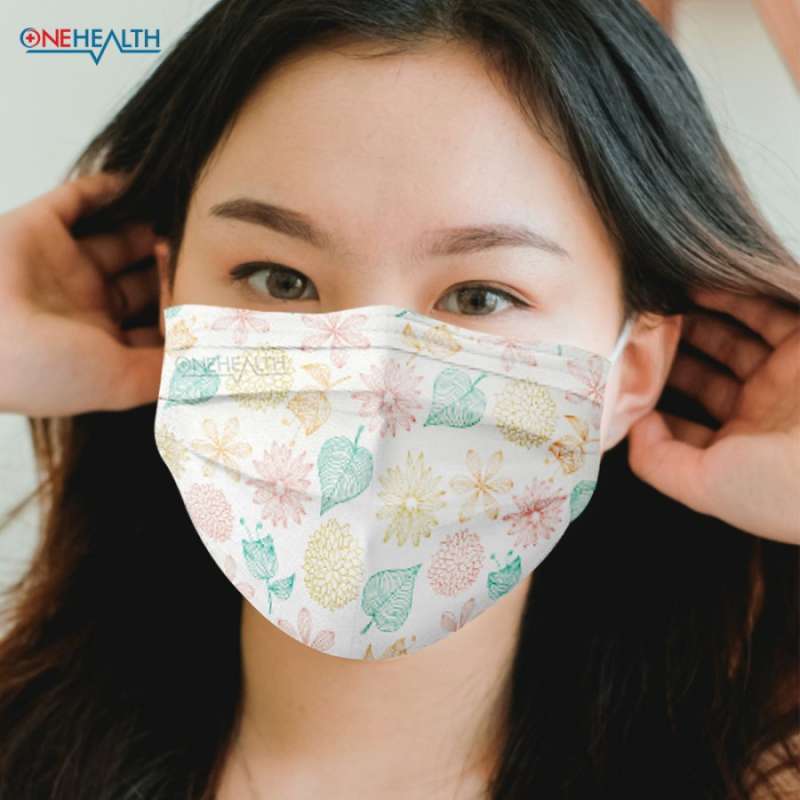 Promo MASKER MEDIS ONEHEALTH COLOUR LIVE MOTIF 3-PLY EARLOOP SURGICAL ...