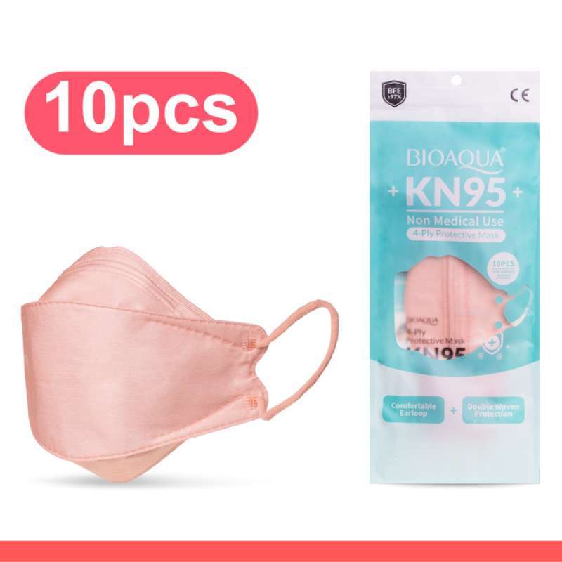 Jual Masker KN95 Warna Salmon Pink / Masker Medis Murah Warna Pink Muda ...