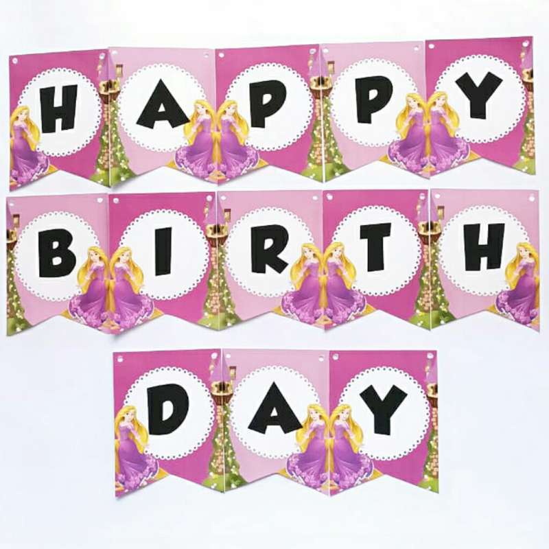 Jual banner flag bunting flag garland flag ulang tahun happy birthday ...