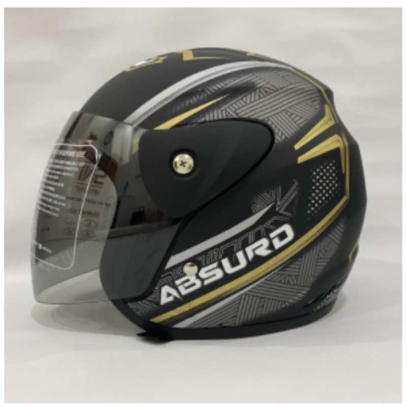 Jual Helm Evo Black Gold Doff Helem Nuvo Helmet SNI Dewasa Motif ...