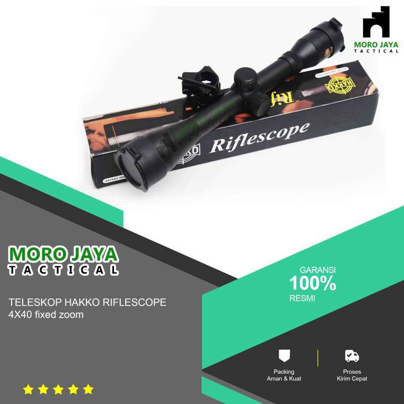 Jual Teleskop Hakko Riflescope 4x40 Fixed Zoom Aksesoris Senapan Angin ...
