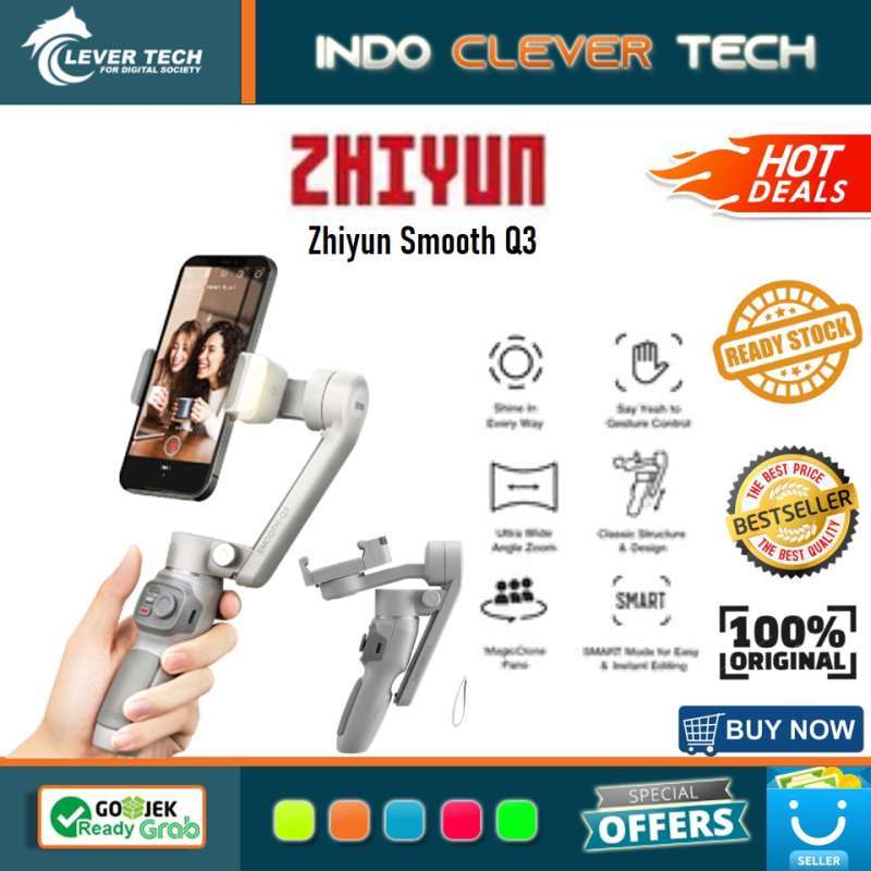 Jual Zhiyun Smooth Q3 Axis Handheld Gimbal Stabilizer for Smartphone di Seller Clever Tech ...