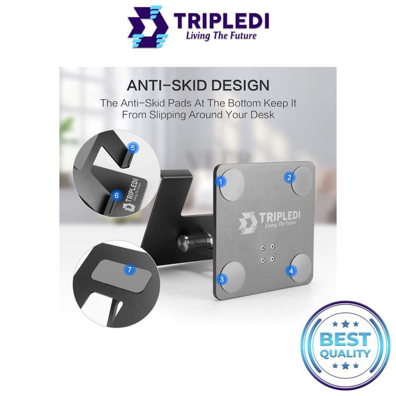 Promo TRIPLEDI Holder Stand Aluminium Desktop POS Meja Kasir Hp Tablet ...