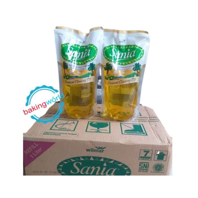 Jual Sania Minyak Goreng 1 Liter (ctn) di Seller bakingworld ...