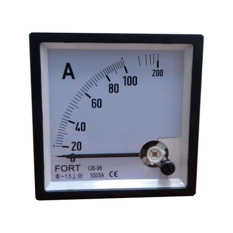 Jual Ampere Meter VIA CT 5A CLASS 1.5 FT-96A / Panel Meter / Merk FORT ...