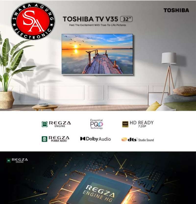 Promo [garansi Resmi] Toshiba 32v35kp Hd Smart Android Tv 32 Inch ...