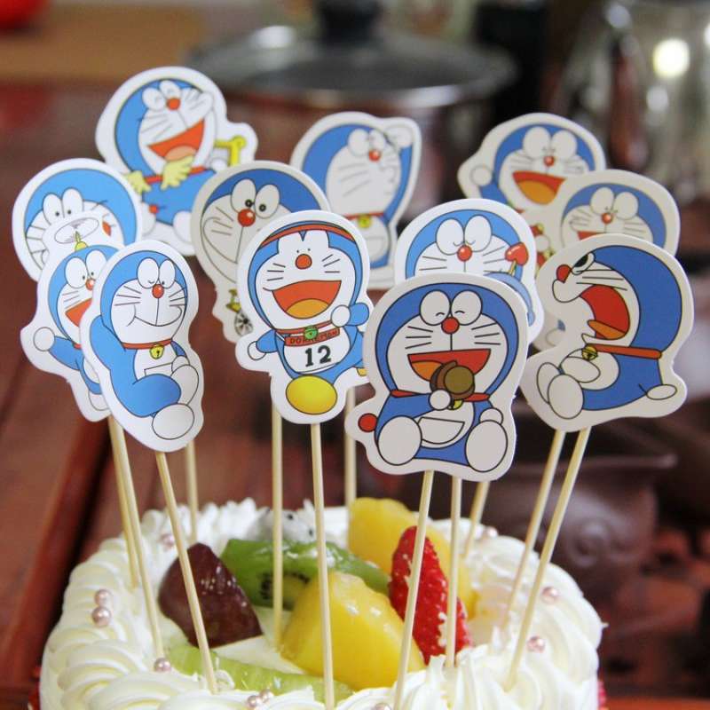 Jual Cake Topper Doraemon isi 12 pcs di Seller Pestaphoria - Ploso ...
