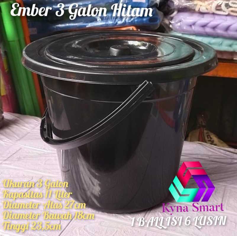 Jual Ember Timba Hitam 3 Galon + Tutup Slametan / Tas Syukuran / Air ...