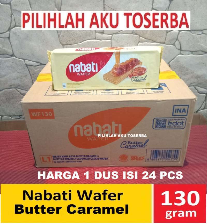 Jual Nabati Wafer BUTTER CARAMEL 130 gr - ( HARGA 1 DUS ISI 24 pcs ) di ...