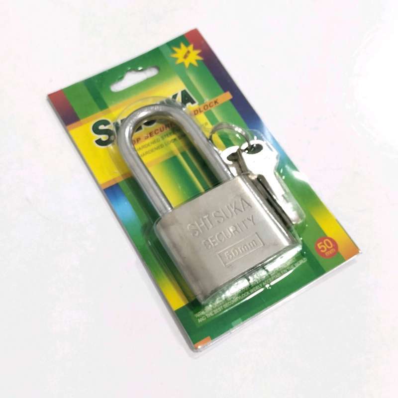Jual Gembok Pagar Stainless 3 kunci 50mm Leher Panjang SHISUKA (A121 ...