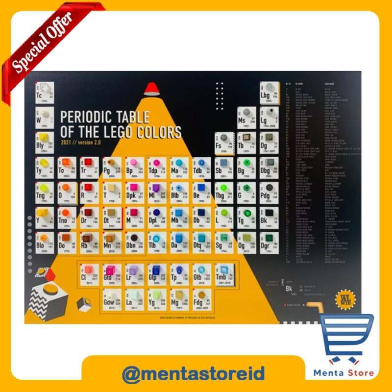 Jual LEGO Periodic Table of Colors Version 2.0 Genuine Lego Parts ...