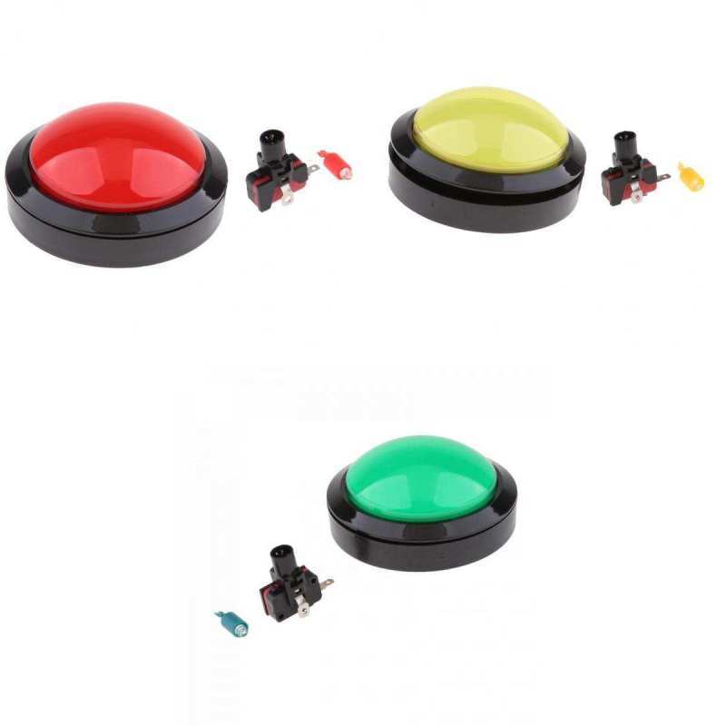 Jual Dome Shaped Jumbo Led Illuminated Self-resetting Push Button Switch Diy Di Seller Homyl ...