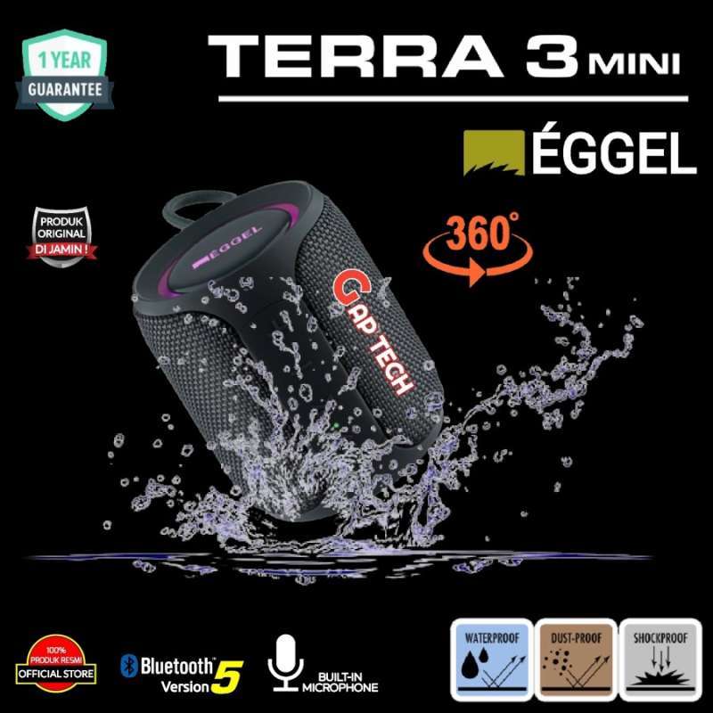 Jual Eggel Terra 3 Mini 360° Waterproof Portable Bluetooth Speaker ...
