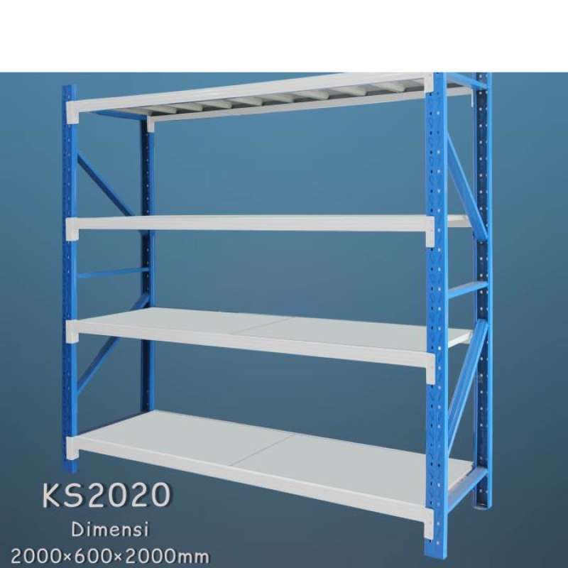 Promo RAK GUDANG WAREHOUSE RACK (LIGHT DUTY) 4 TINGKAT Kapasitas 200KG ...