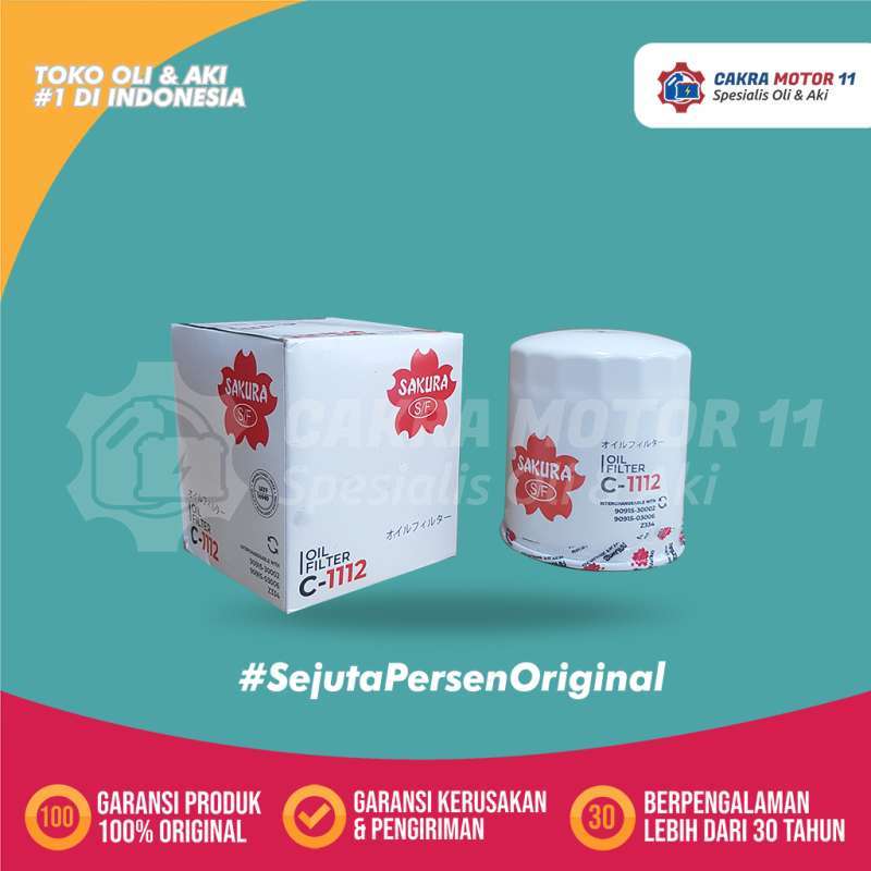 Jual Sakura Filter Oli C-1112 for Toyota Land Cruiser - White di Seller ...
