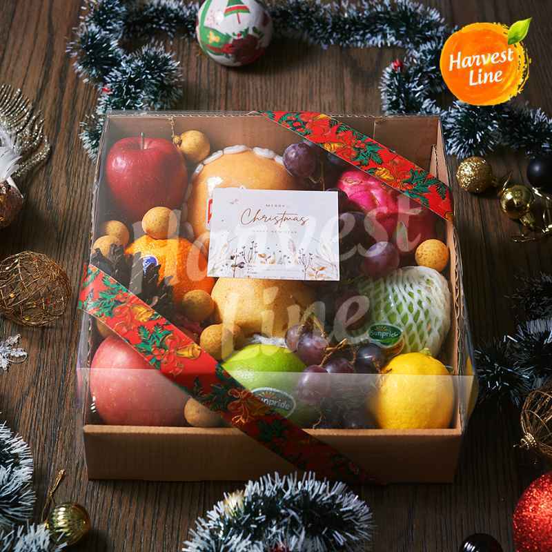 Promo Parcel Hampers Natal Buah Fruit Box Free Kartu Ucapan Hari Raya ...