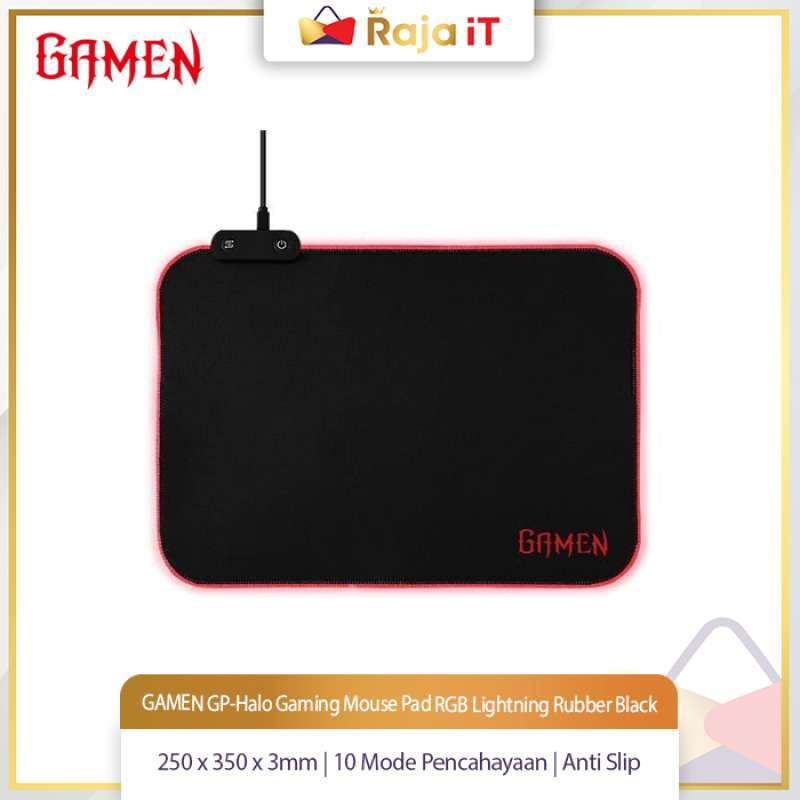 Jual GAMEN GP-Halo Gaming Mouse Pad RGB Lightning Anti Slip Rubber ...