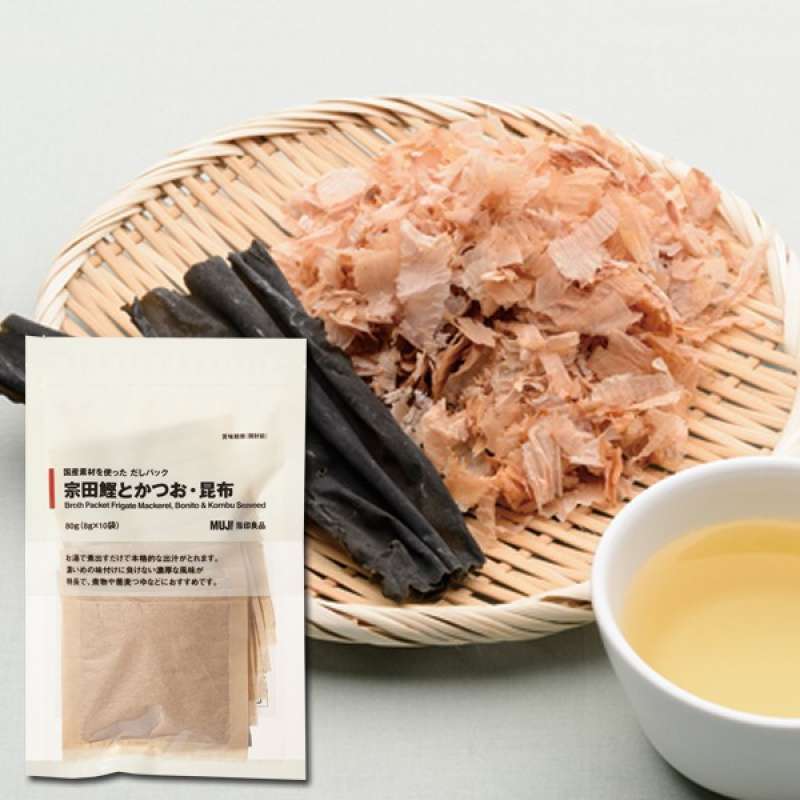 Jual MUJI Broth Packet Frigate Mackerel, bonito & Kombu Seaweed 80 gr ...