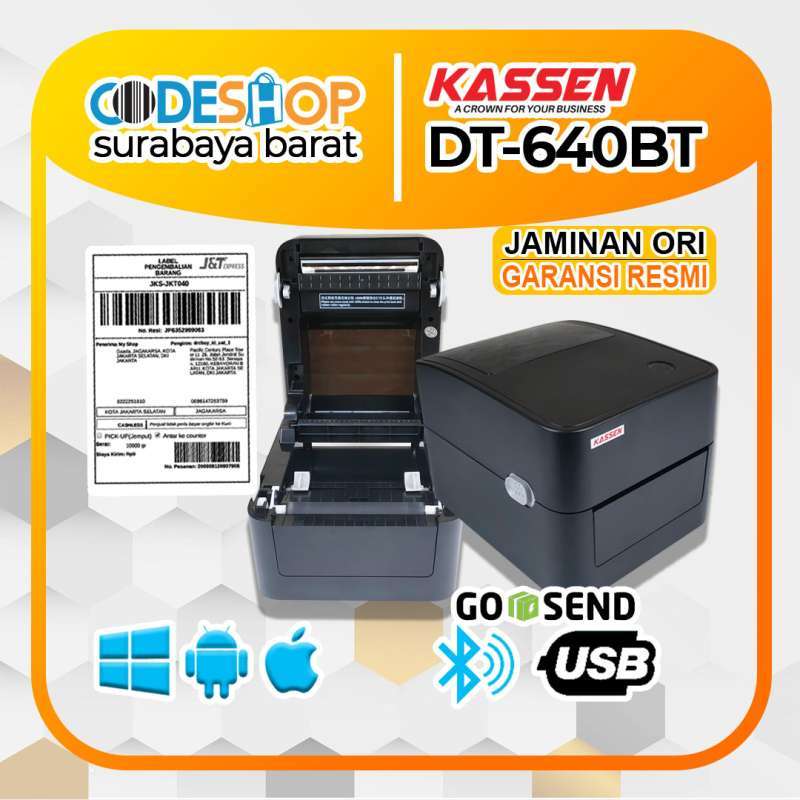 Jual PRINTER THERMAL CETAK RESI BARCODE DAN ALAMAT KASSEN DT640 DT 640 ...