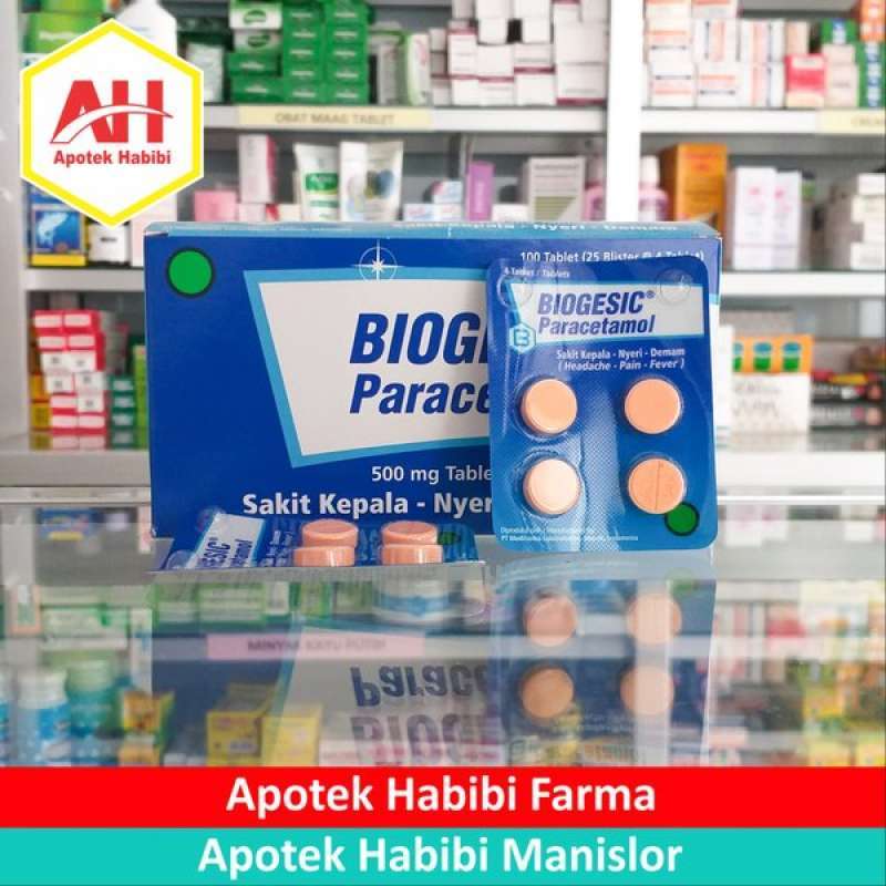 Promo BIOGESIC TABLET Obat Demam Panas Pusing Meriang Sakit Kepala ...