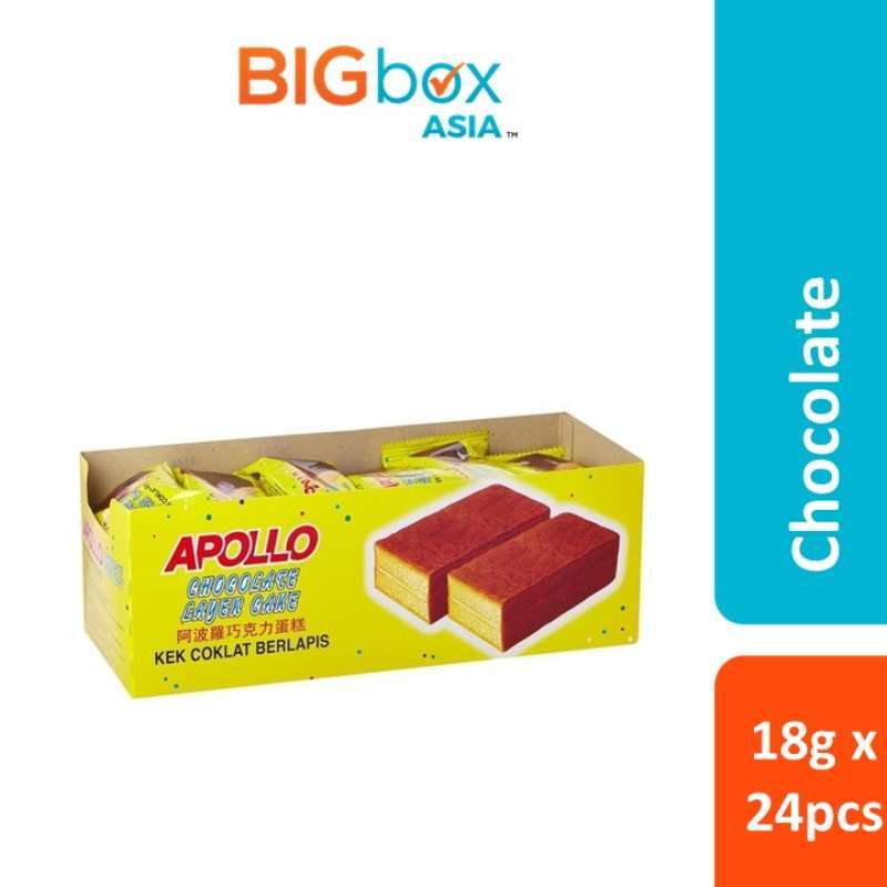 Promo Apollo Layer Cake Bolu Chocolate 18g X 24pcs (1 Box) Diskon 5% Di ...