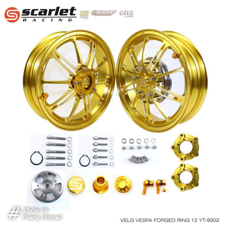 Jual Scarlet Racing - Velg Pelk Pelek Rim Aloy Vespa Forged Ring 12 Yt ...