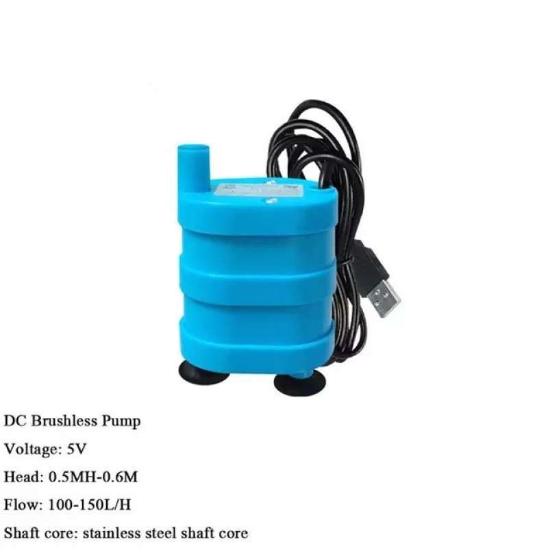 Jual POMPA AIR CELUP MINI USB 5V JT150 BIRU AQUARIUM HIDROPONIK ...