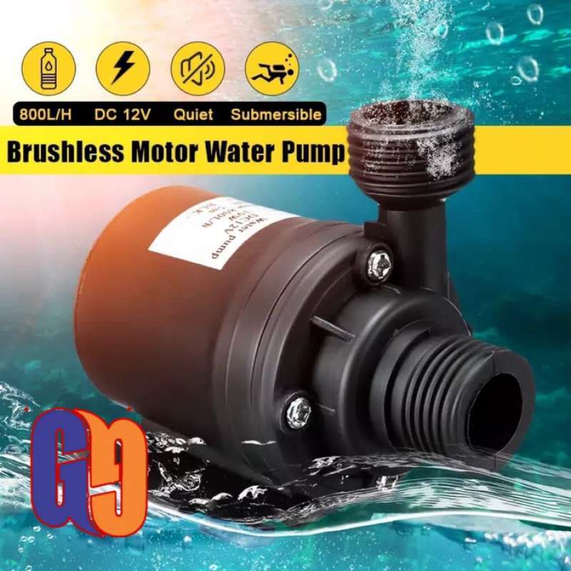 Jual POMPA AIR CELUP DC 12 VOLT AQUARIUM HIDROPONIK 800L/H di Seller ...