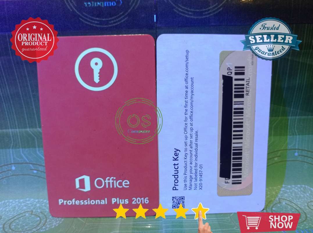 Promo Microsoft Office 2016 Pro Plus Keycard For 5 PC Included DVD ...
